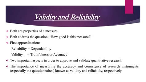 Validity And Reliability Ppt