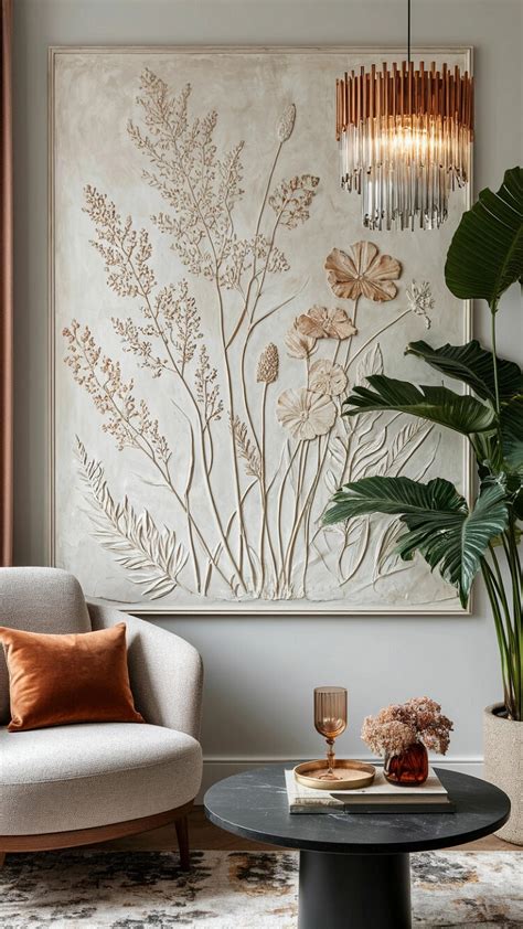 ботанический барельеф в 2025 г Домашний декор Декор стен Картины