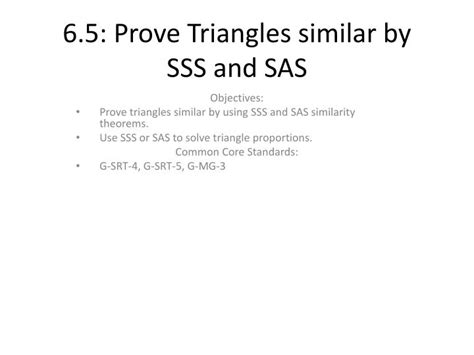 PPT Prove Triangles Similar By SSS And SAS PowerPoint Presentation ID