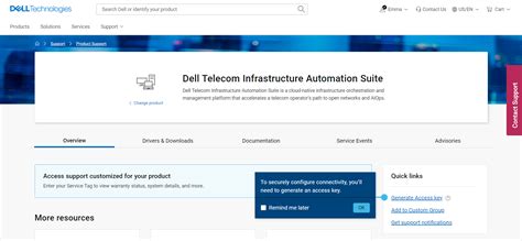 Register The Dell Telecom Infrastructure Automation Suite Product Dell Telecom Infrastructure