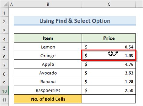 How To Use Countif Function In Excel To Count Bold Cells