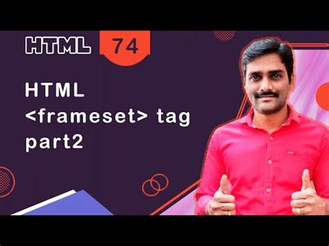 HTML Frameset Tag And Frame Tag Part 2 HTML Tutorial 74 Video Lecture Crash Course For