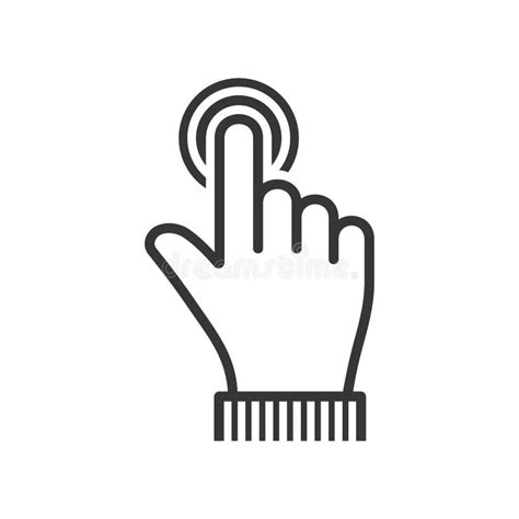 Finger Touch Icon On White Background Vector Stock Vector