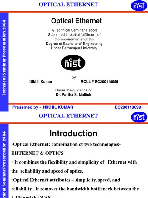 Optical Ethernet Pdf Ethernet Network Topology
