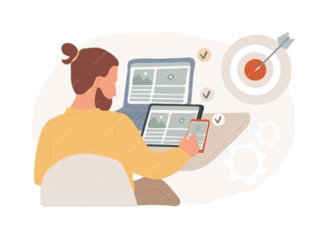 Premium Vector Multi Device Targeting Isolated Concept Vector