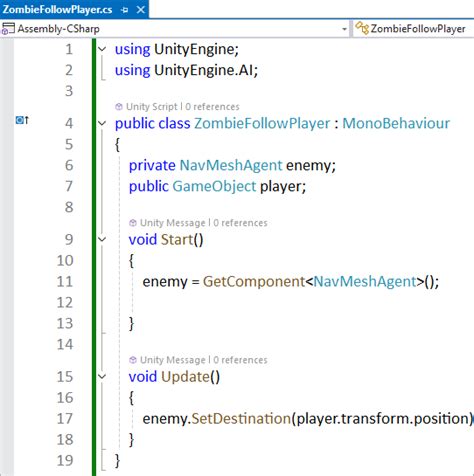 Enemy Follow Player Unity 3d