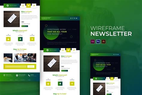 Wireframe Email Newsletter Template