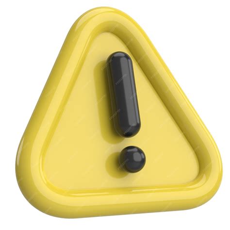 Premium Photo Warning Sign Exclamation Mark 3d Illustration