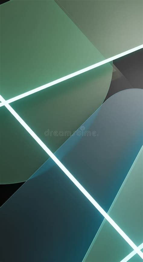 A Modern Abstract Background Featuring Overlapping Translucent Glass Shapes With Soft Glowing