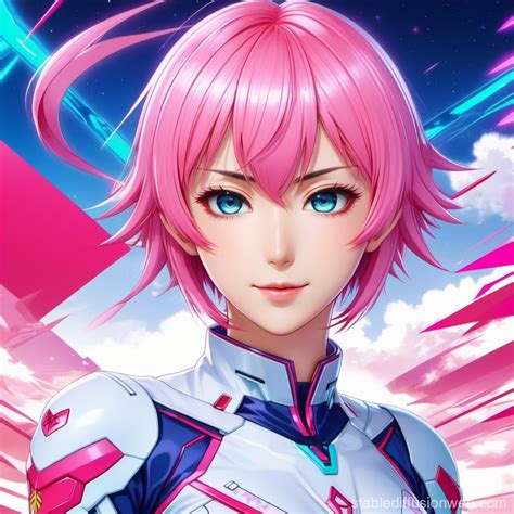 Rei Ayanami With Pink Hair Stable Diffusion 在线