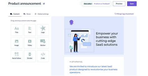 Drag And Drop Editor Tutorial EmailOctopus Knowledge Base