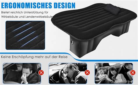 Costway Luftmatratze Für Autos 142 X 91 X 48 Cm Aufblasbares Luftbett