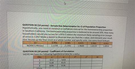 solved question 02 10 points sample size determination