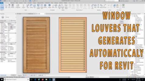 LOUVERED WINDOW FAMILY FOR REVIT Louvers That Generates Automatically Based On Your Size In