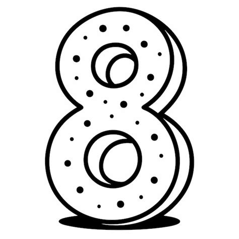 Premium Vector Minimalistic Dotted Outline Number 8 Vector On White Background Premium Vector Minimalistic Dotted Outline Number 8 Vector On White Background