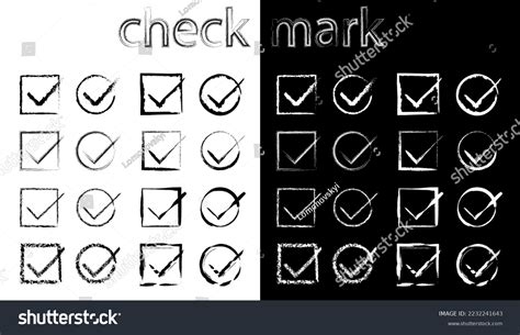 Cross Check Mark Icon Symbol Set Stock Vector Royalty Free 2232241643 Shutterstock