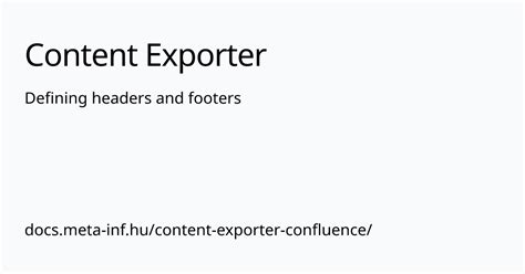 Headers And Footers Content Exporter