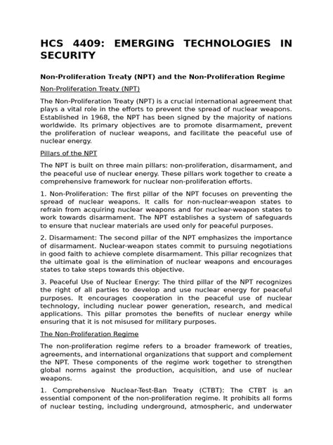 Non Proliferation Treaty Npt And The Non Proliferation Regime Pdf
