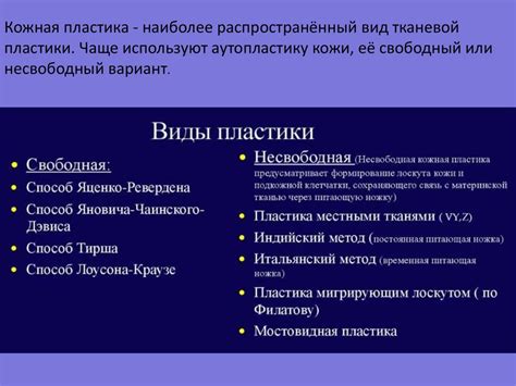Кожная пластика - online presentation