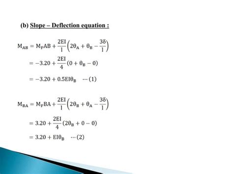 Slope Deflection Method Pptx Physics Science