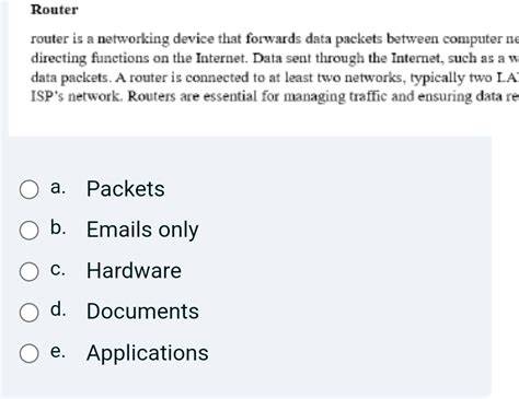 Router Router Is A Networking Device That Forwards Data Packets Between