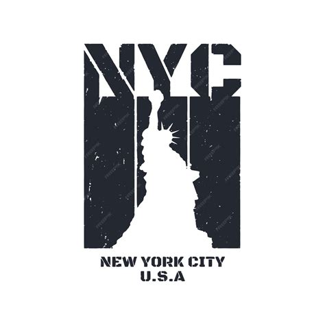 Premium Vector New York City Nyc Text Shape Grunge Design Vector