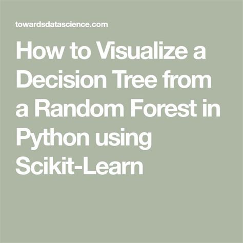 How to Visualize a Decision Tree from a Random Forest in Python using Scikit-Learn | Towards ...