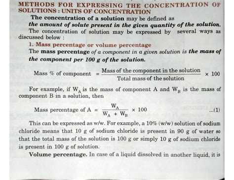 Concentration Examples