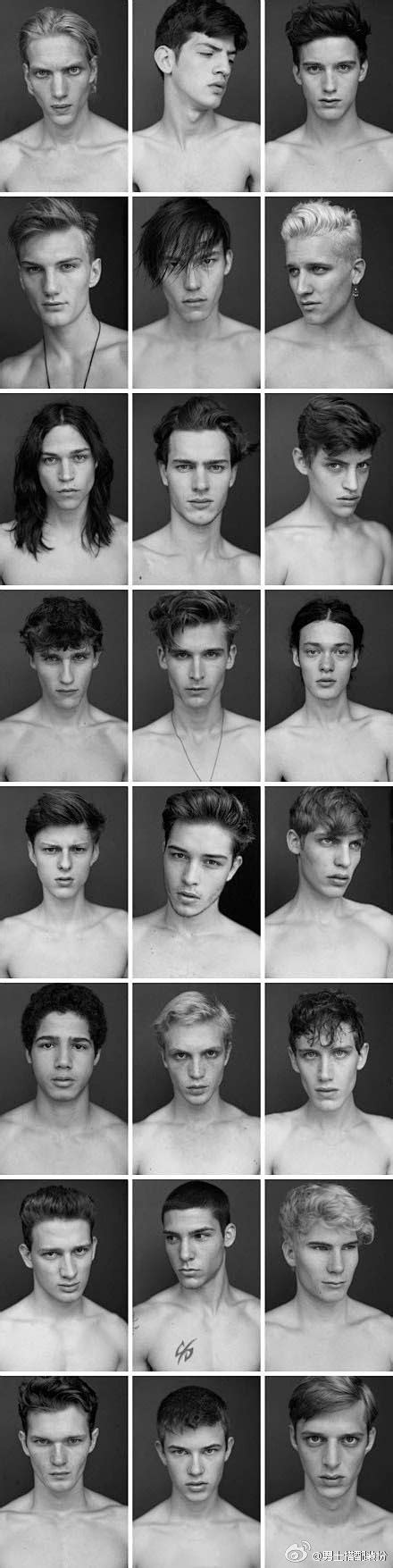 男士发型参考 花瓣网