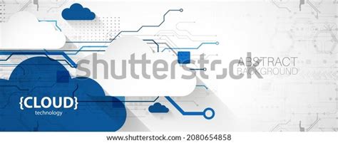 Cloud Computing Concept Abstract Technology Background Stock Vector Royalty Free