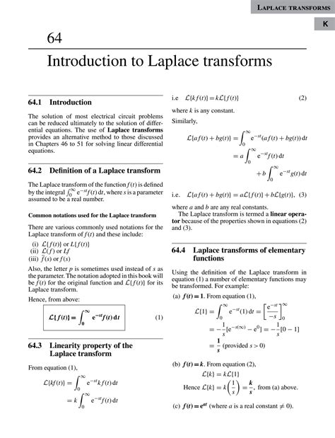 Solution Introduction To Laplace Transforms Studypool