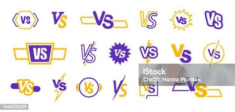대 로고 세트 Vs 문자 경쟁 기호입니다 스포츠 게임 전투 레슬링 경기 결투에 대한 Vs 기호 벡터 그림입니다