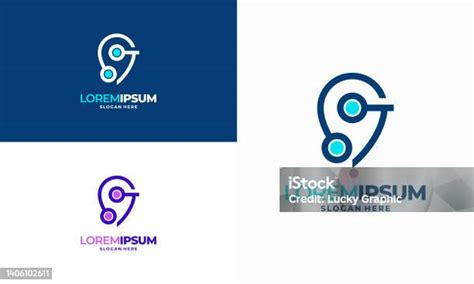 현대 디자인 포인트 테크 로고 템플릿 디지털 포인트 기술 로고 템플릿 디자인 벡터 일러스트레이션 개념에 대한 스톡 벡터 아트 및