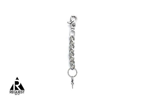 Fancy Cuban Link Keychain With Dagger