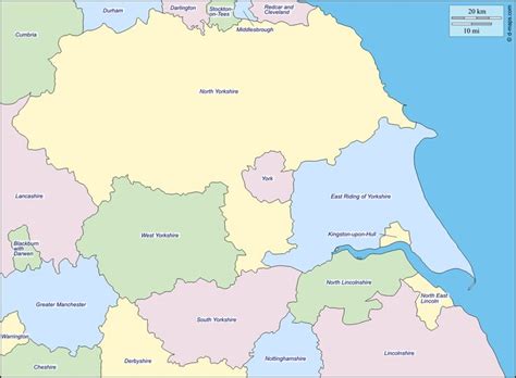 Yorkshire And Humber Free Map Free Blank Map Free Outline Map Free