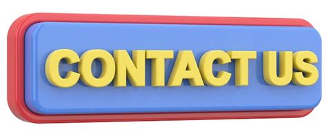 Premium Photo Contact Us Button 3d Illustration