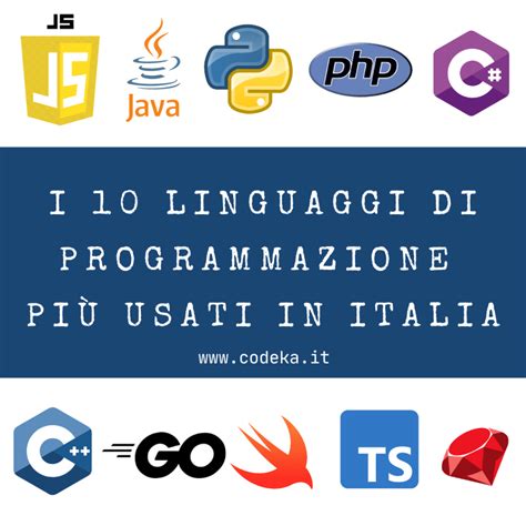 I 10 Linguaggi Di Programmazione Più Usati In Italia Codeka