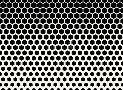 Abstract Geometric Black And White Graphic Halftone Hexagon Pattern Background Royalty Free
