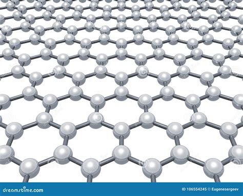Graphene Layer Molecular Model On White Stock Illustration Illustration Of Macro Nano 106554245