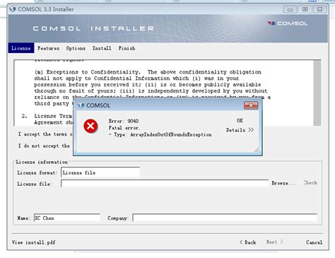 Problem By Installing Comsol 33 On Windows 7