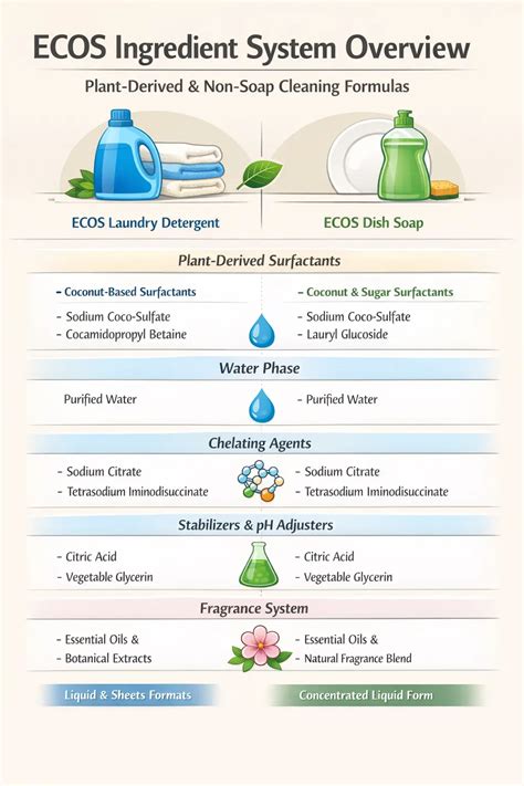 Ecos Soap Ingredients List Laundry Detergent Dish Soap And Sheets Analysis