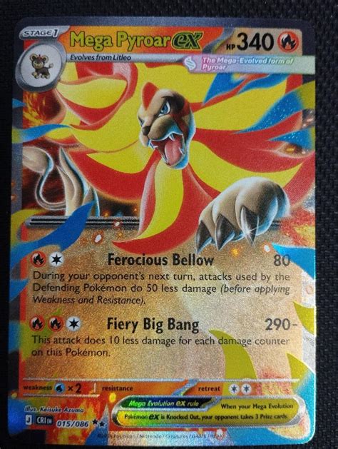 Pokemon Mega Pyroar Ex 015 086 Chaos Rising Aukro