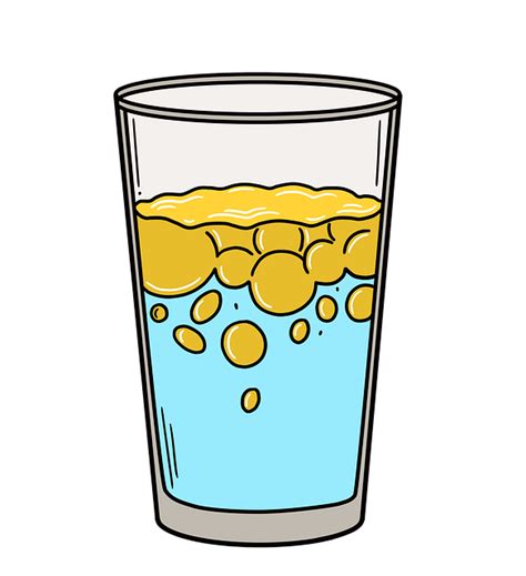 Vaso Con Agua Y Aceite Observa Los Vasos Cada Uno Contiene Agua En
