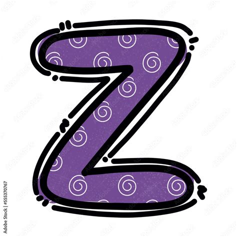 Z Alphabet Letter Png Purple Color Cute Design Stock Illustration
