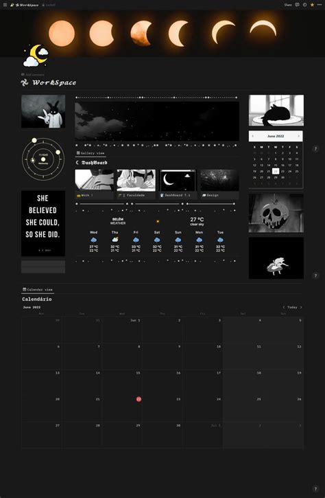 Notion Dark Moon Theme Template Aesthetic Template Notions Templates Notion Dark Moon Theme Template Aesthetic Template Notions Templates