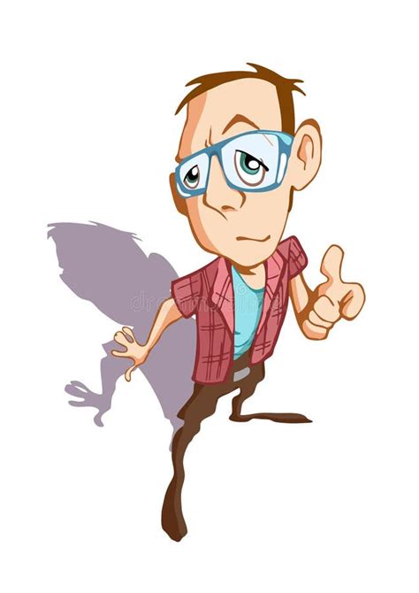 Nerd Geek With Folded Hands Stock Vector Illustration Of Leader Confidence 78581761