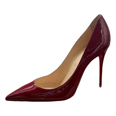 Tacones Christian Louboutin Rojo Talla 41 Eu De En Charol 61588883