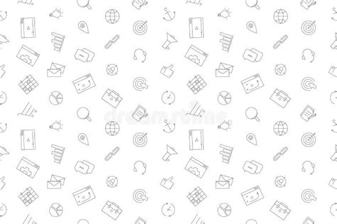 Marketing Background From Line Icon Linear Vector Pattern Stock Vector Illustration Of Event