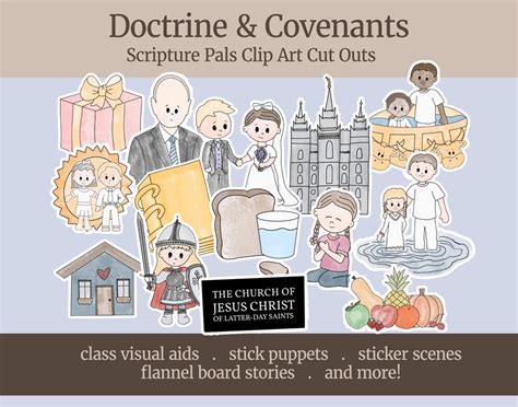 Doctrine And Covenants Scripture Pals Cut Outs Clip Art Printable