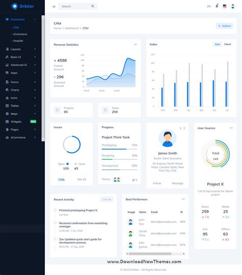 Orbiter Bootstrap Minimal And Clean Admin Template Dashboard Template